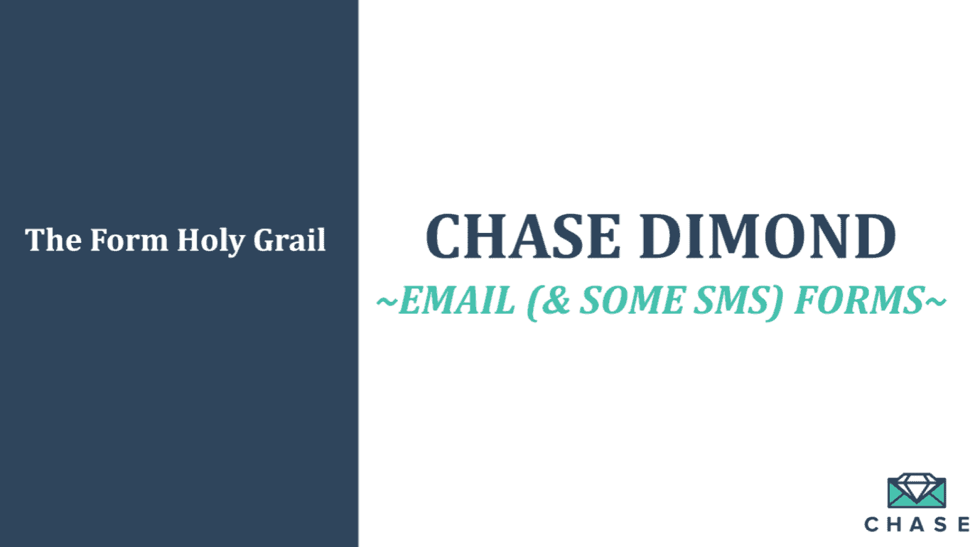 Chase Dimond – Master Email (& SOME SMS) Collection Forms & Welcome ...